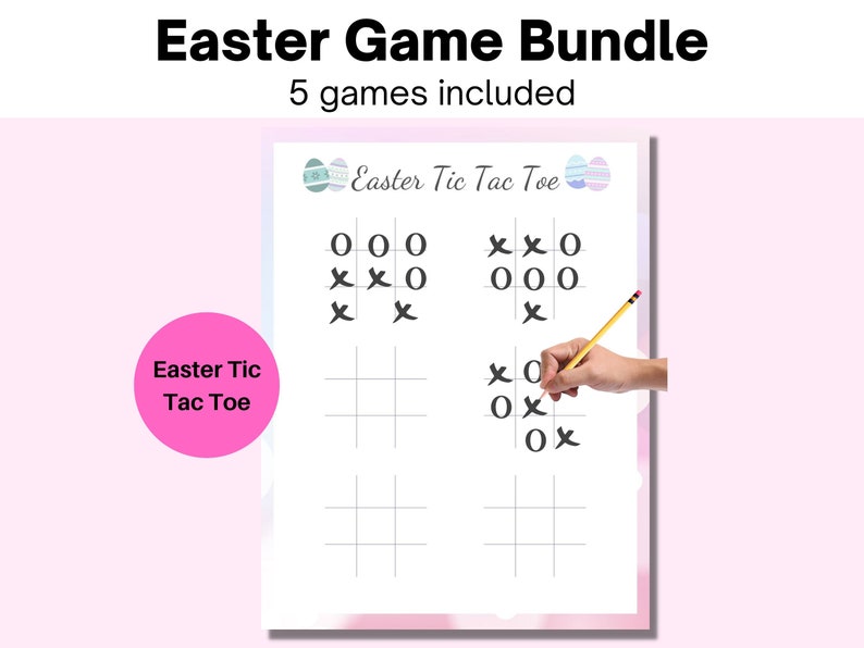 Easter Games Printable With Tic Tac Toe, Candy Dice, I Spy and More. - Etsy