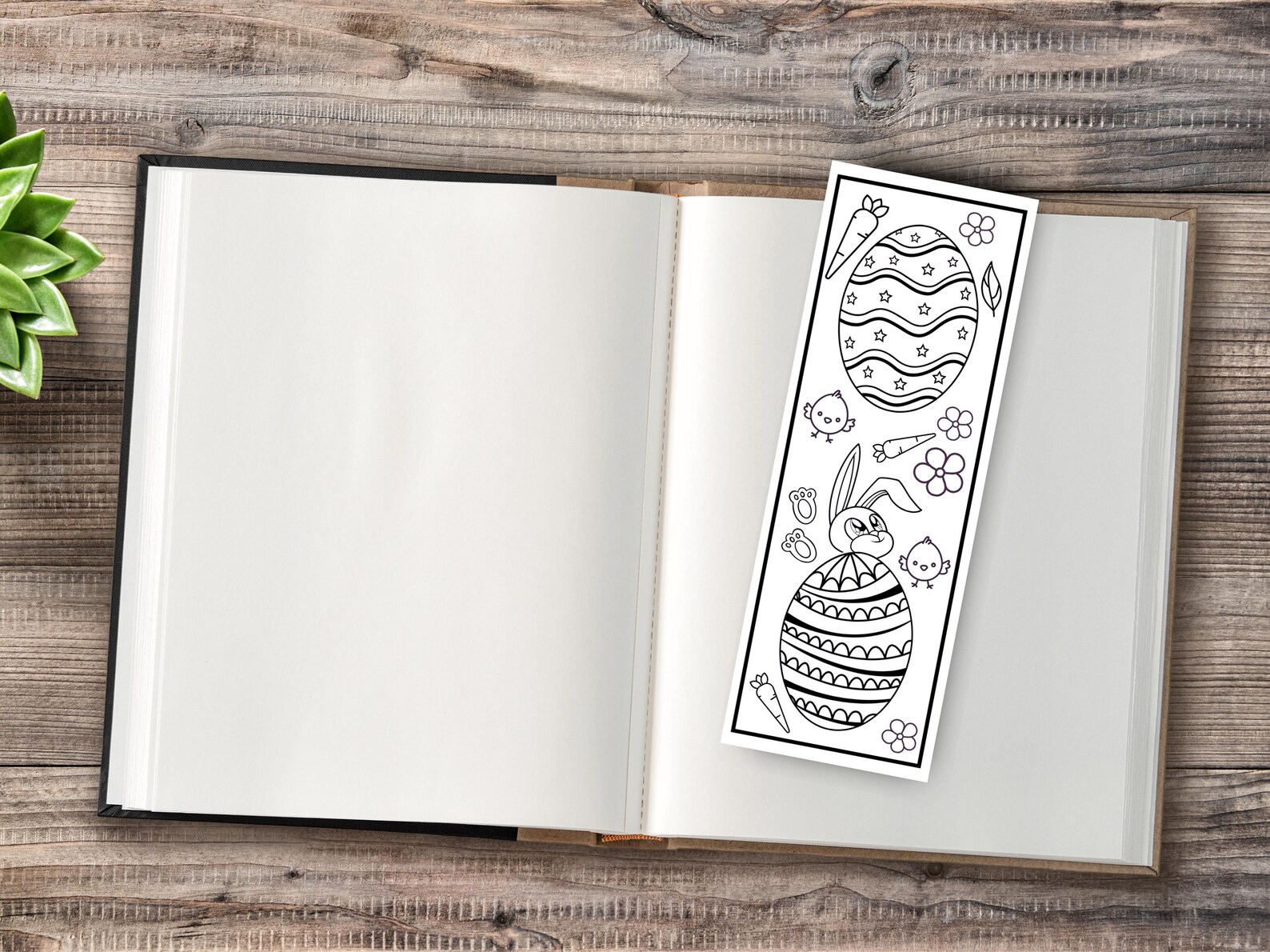 Printable Easter Egg Coloring Bookmarks for Kids (PDF) - Etsy