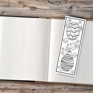 Printable Easter Egg Coloring Bookmarks for Kids (PDF) - Etsy