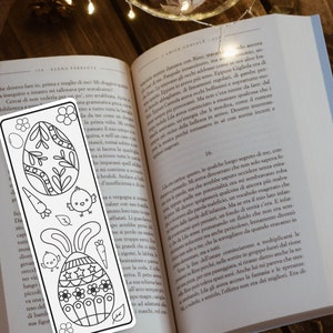 Printable Easter Bookmark Coloring Page for Kids, Easter Grayscale ...