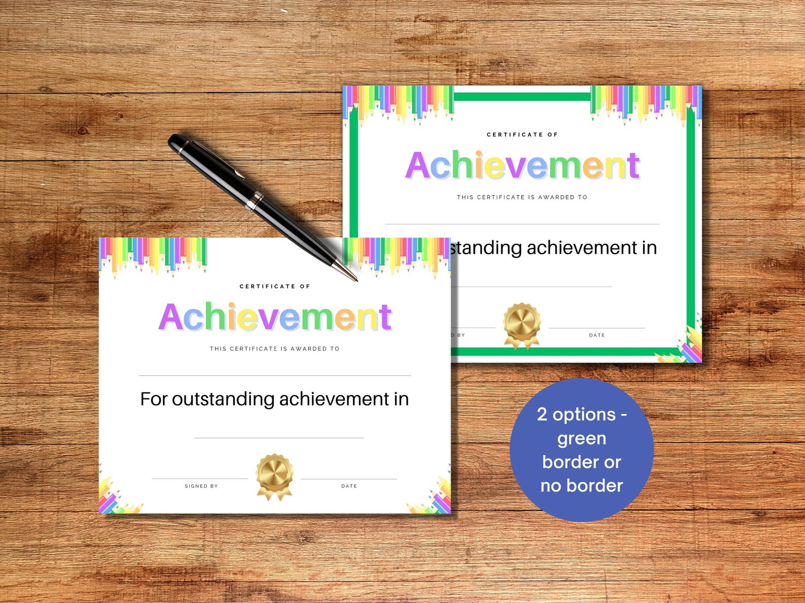 Certificate of Achievement Award Printable, Class Certificate of ...