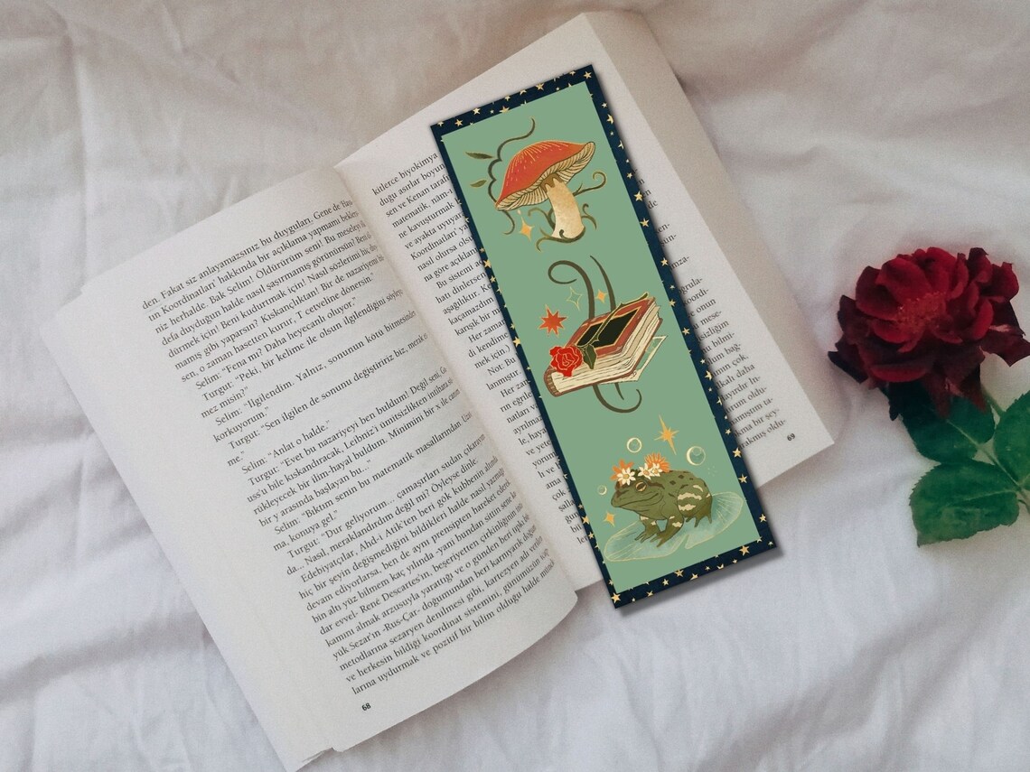 Witchy Bookmark Printable, Mushroom Bookmark for Women, Fairycore ...