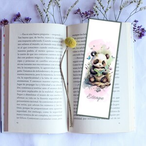 Panda Cute Bookmark Set, Printable Bookmarks With Panda Reading a Book ...