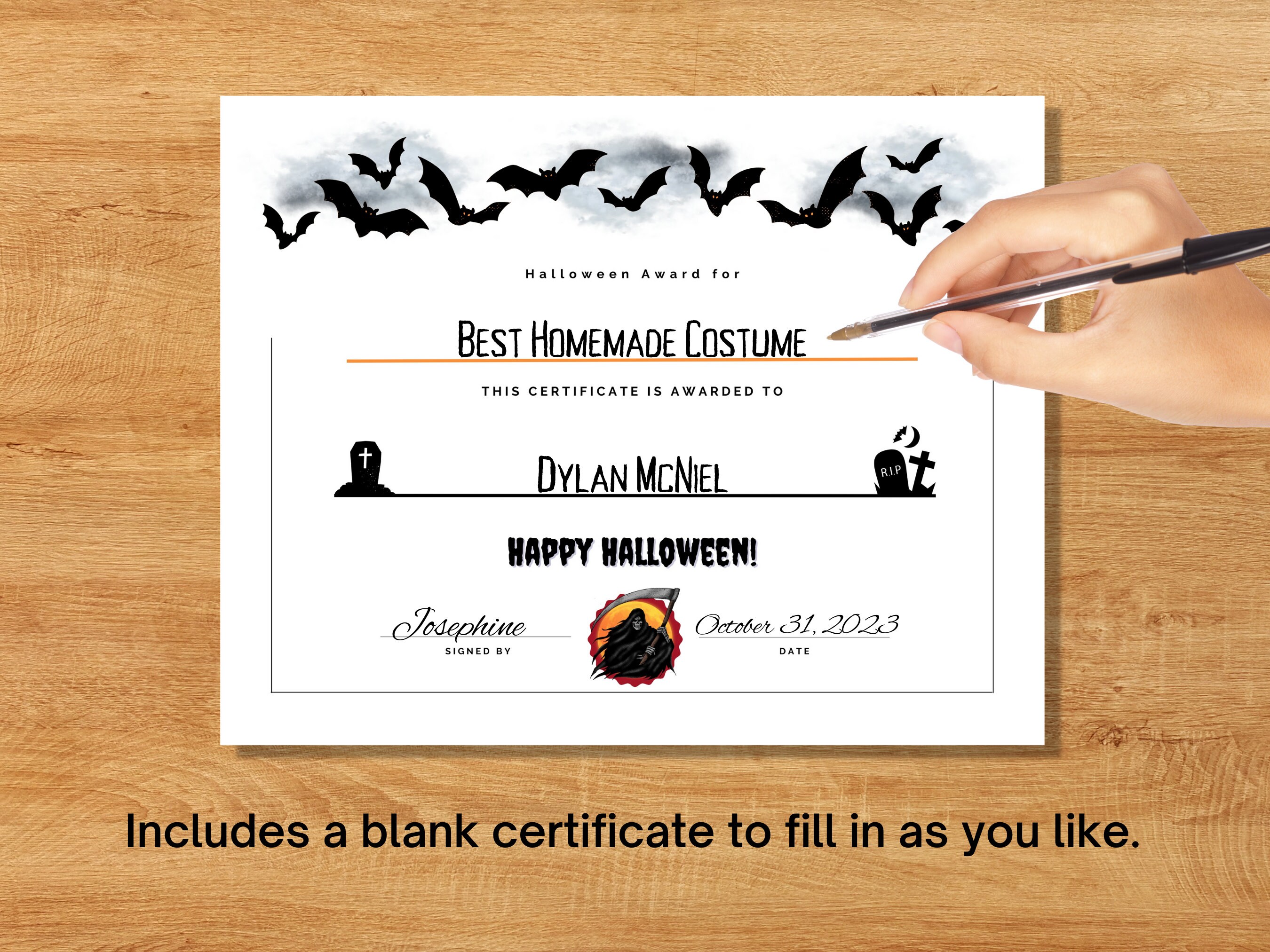 Blank Certificate Halloween