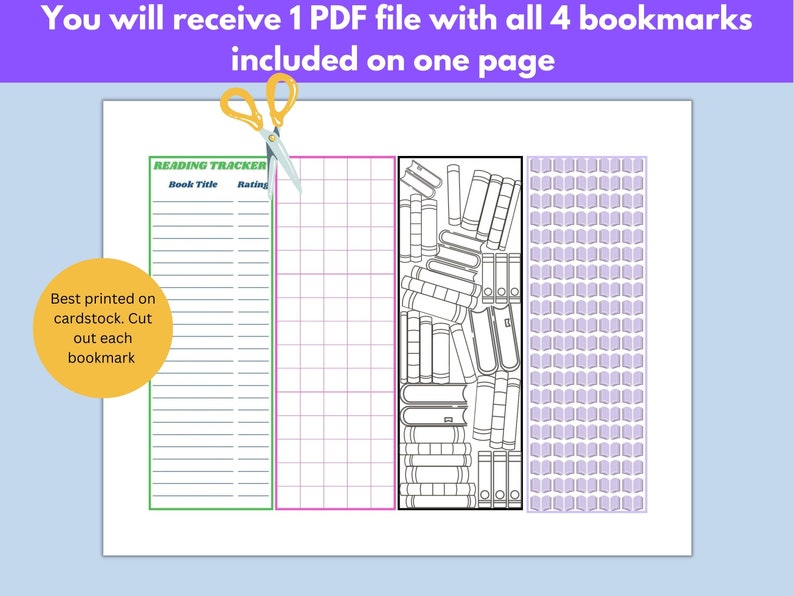 Reading Log Bookmark Set, Reading Tracker Bookmarks, 100 Book Challenge ...
