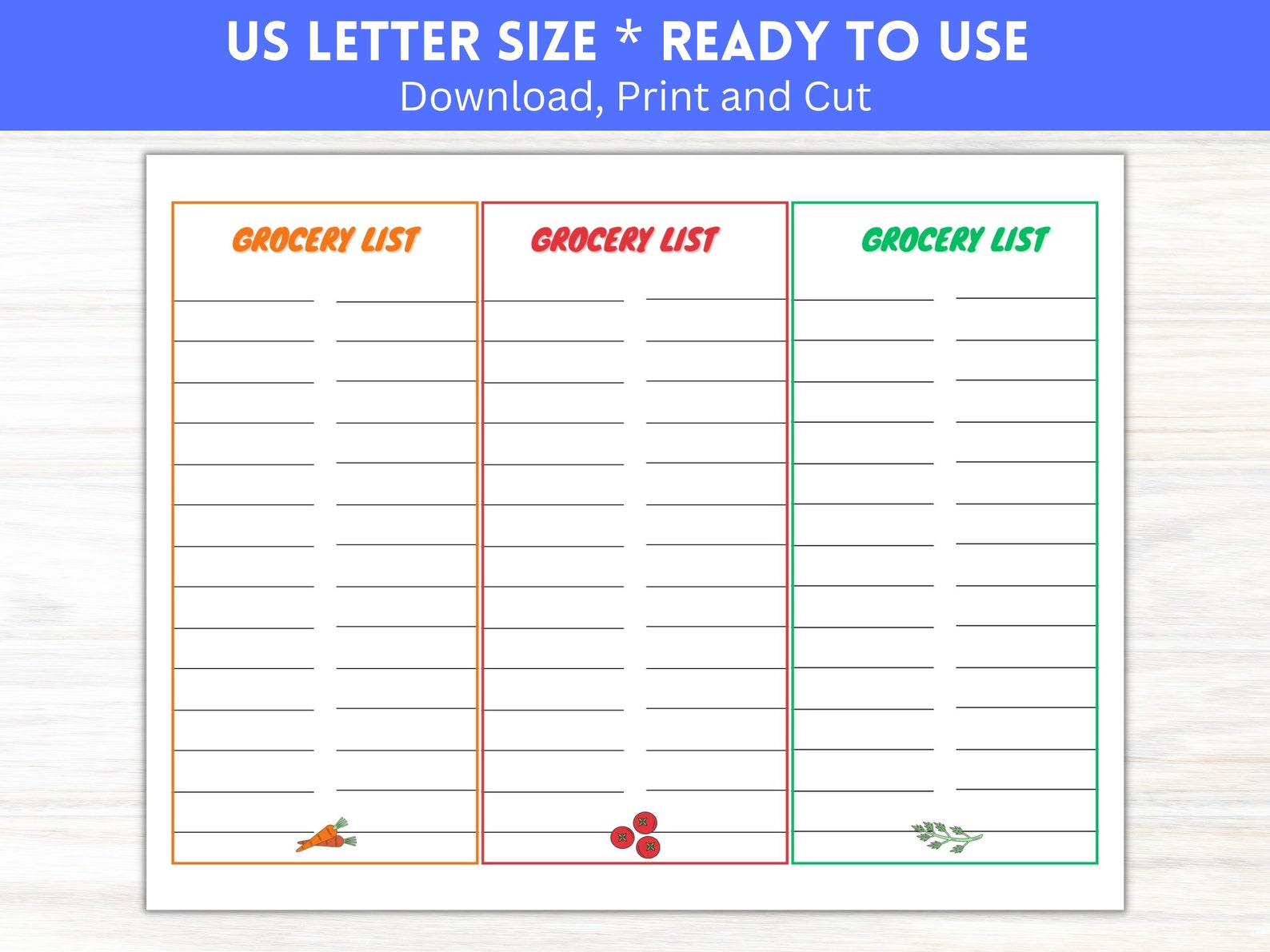 Grocery List Printable, Shopping List Template, Printable Groceries ...
