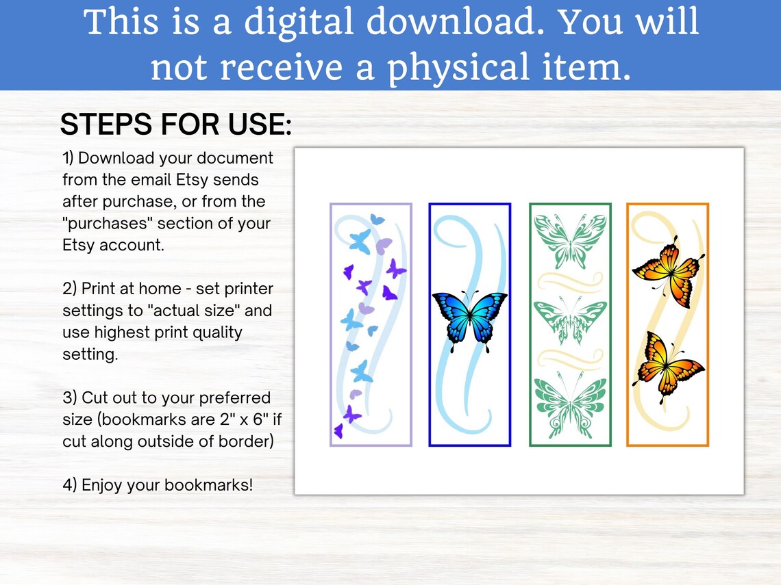 Monarch Butterfly Bookmark Printable, Pretty Butterfly Bookmarks ...