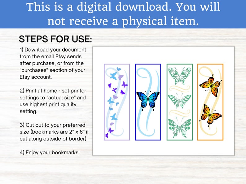 Monarch Butterfly Bookmark Printable, Pretty Butterfly Bookmarks ...
