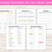 Family Chore Chart Planner and Household Cleaning Schedule Printable ...