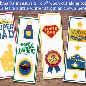 Father's Day Printable Bookmarks, Happy Fathers Day Bookmark Set, Gift ...