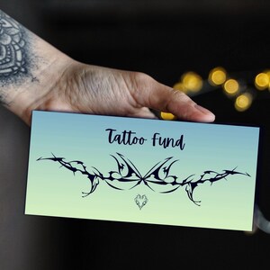 100 Envelope Challenge Printable for Tattoo Fund 10K Savings - Etsy