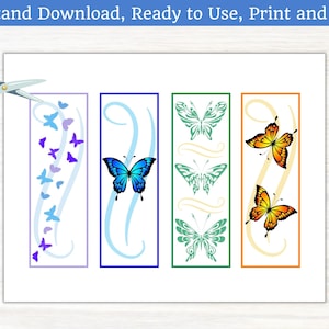 Monarch Butterfly Bookmark Printable, Pretty Butterfly Bookmarks ...