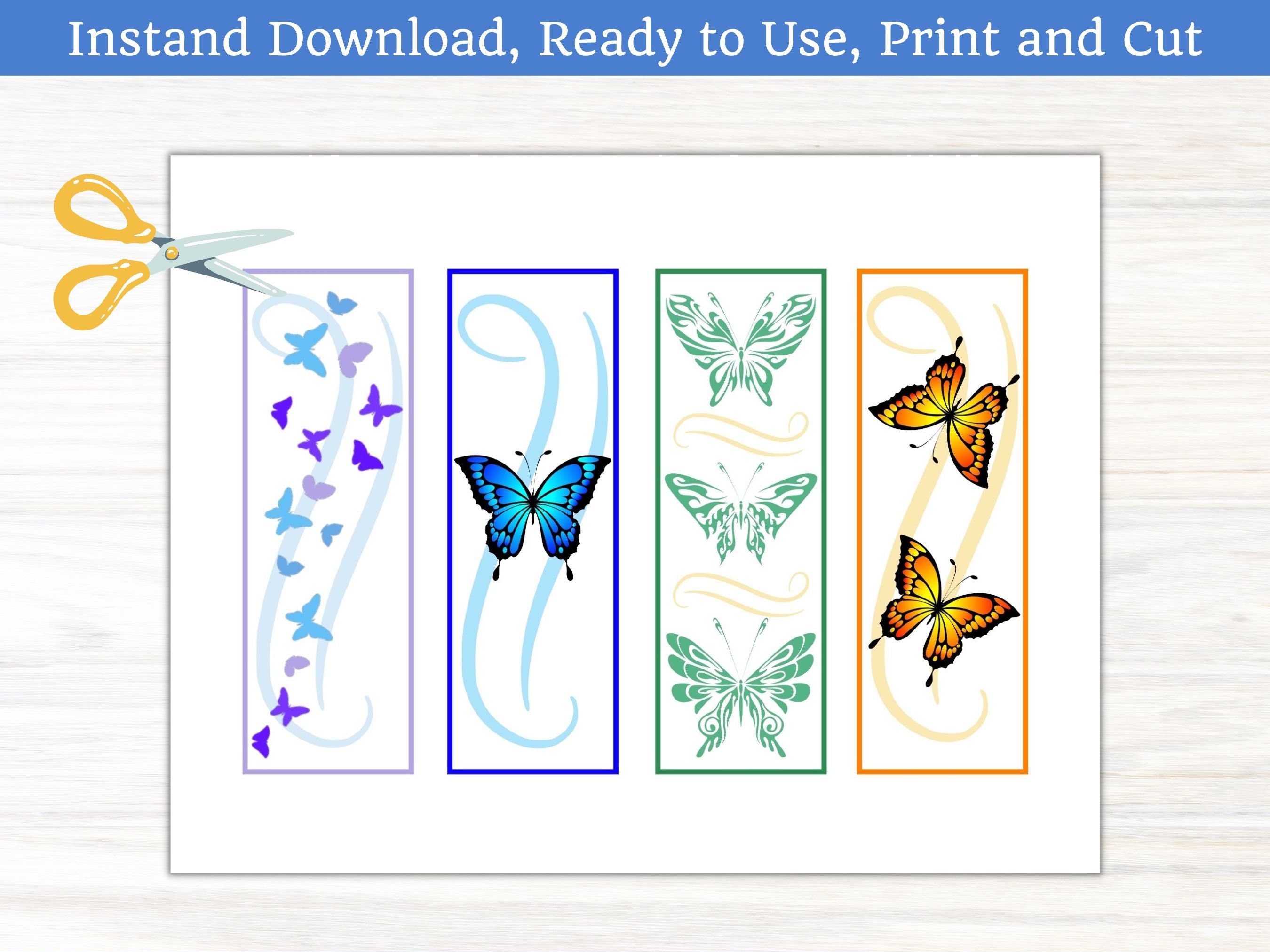 Monarch Butterfly Bookmark Printable, Pretty Butterfly Bookmarks ...
