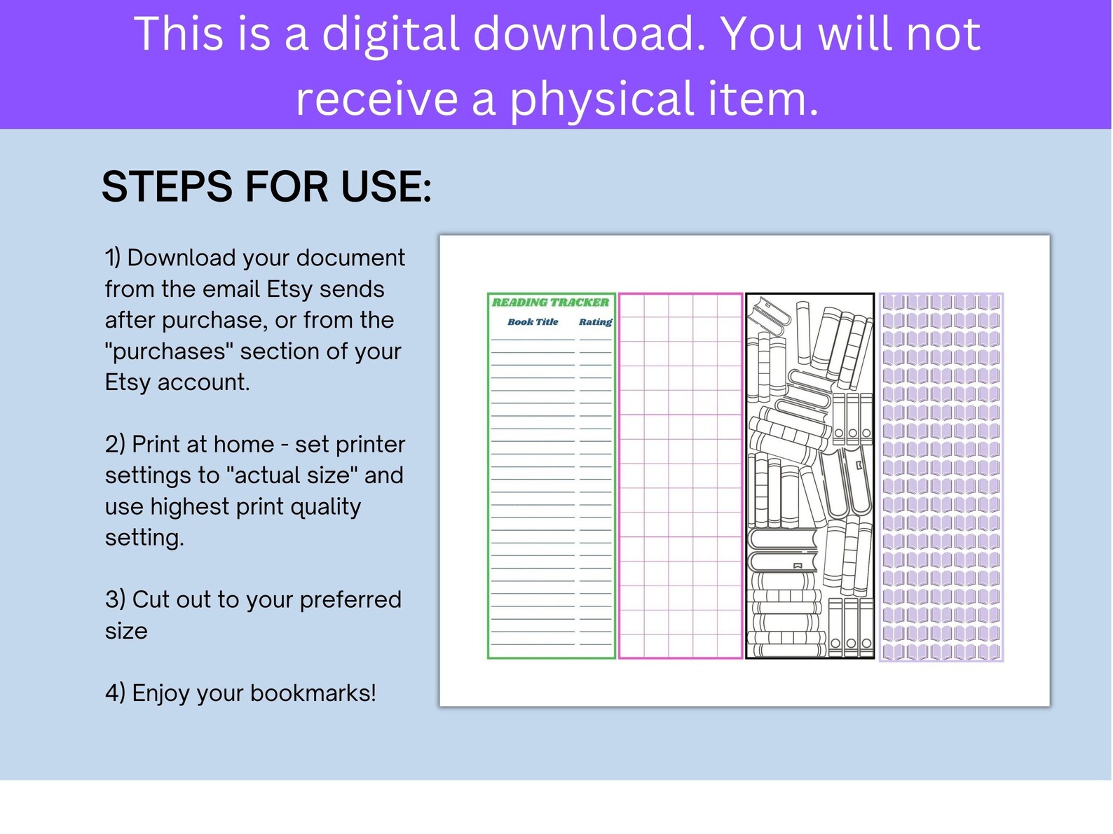 Reading Log Bookmark Set, Reading Tracker Bookmarks, 100 Book Challenge ...