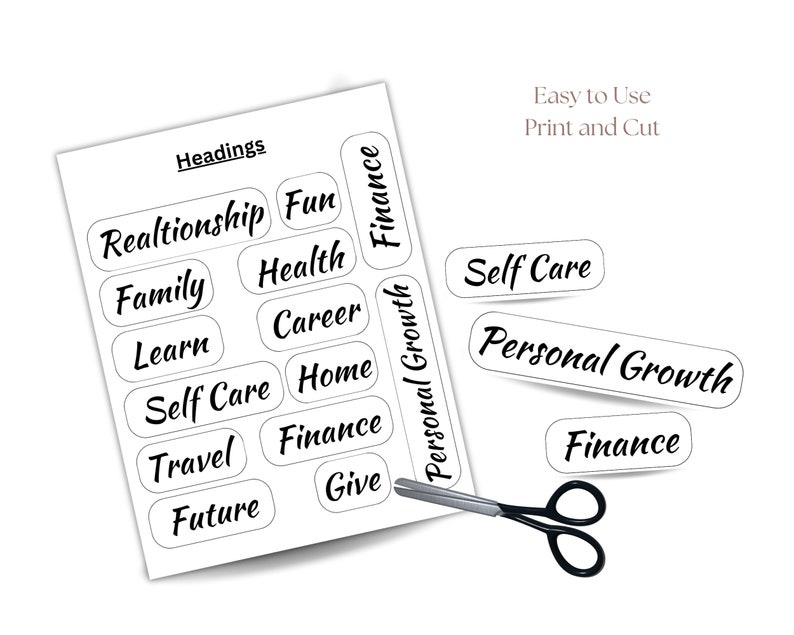 Printable Vision Board Kit With Coloring Templates and Ready-to-use ...