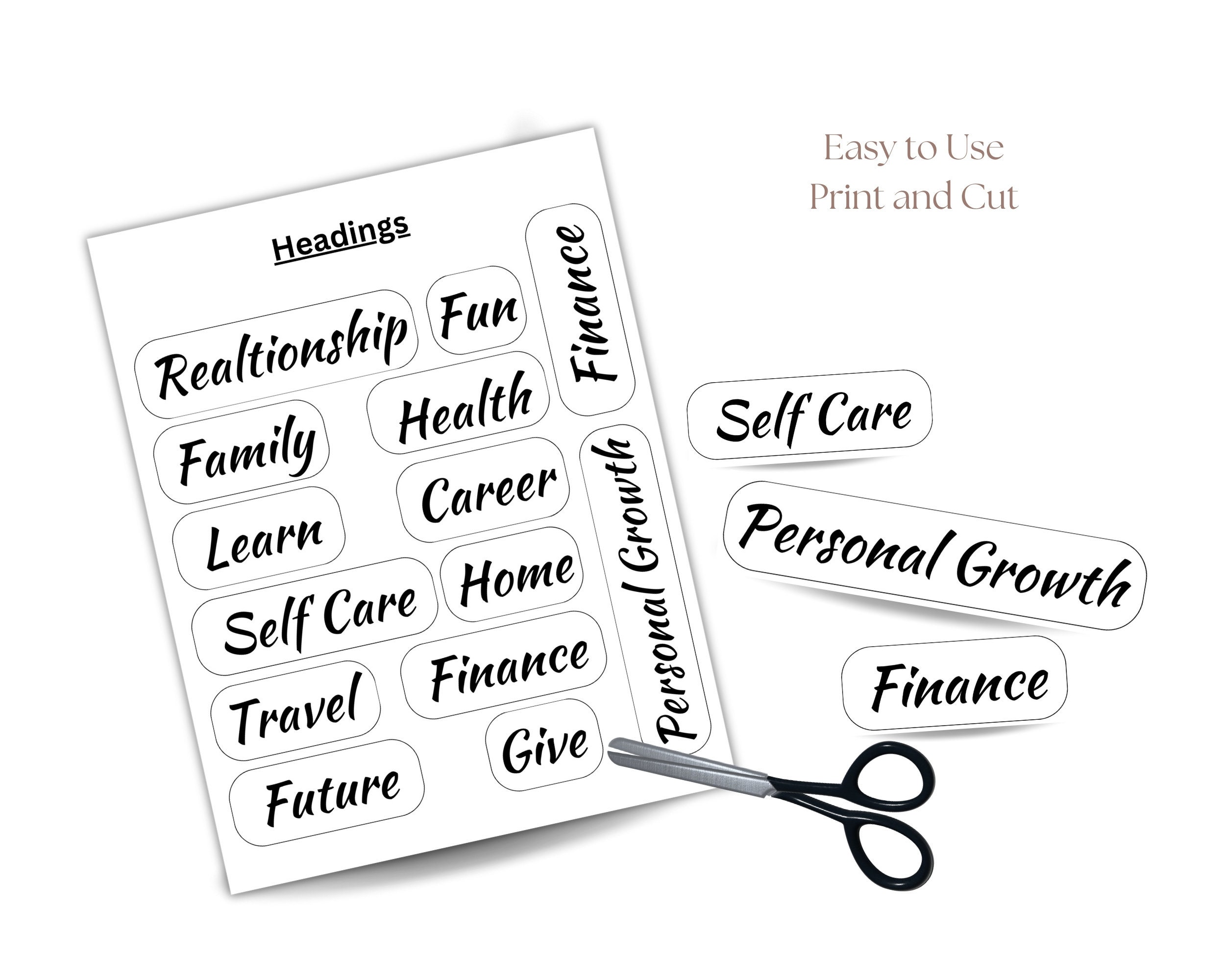 Printable Vision Board Kit With Coloring Templates and Ready-to-use ...