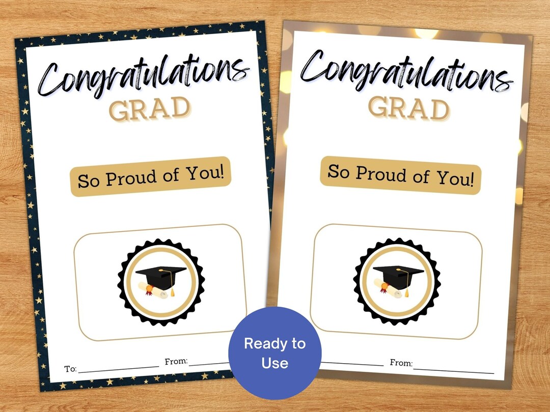 Congrats Grad Gift Card Holder, 2024 Graduation Money Card Holder ...