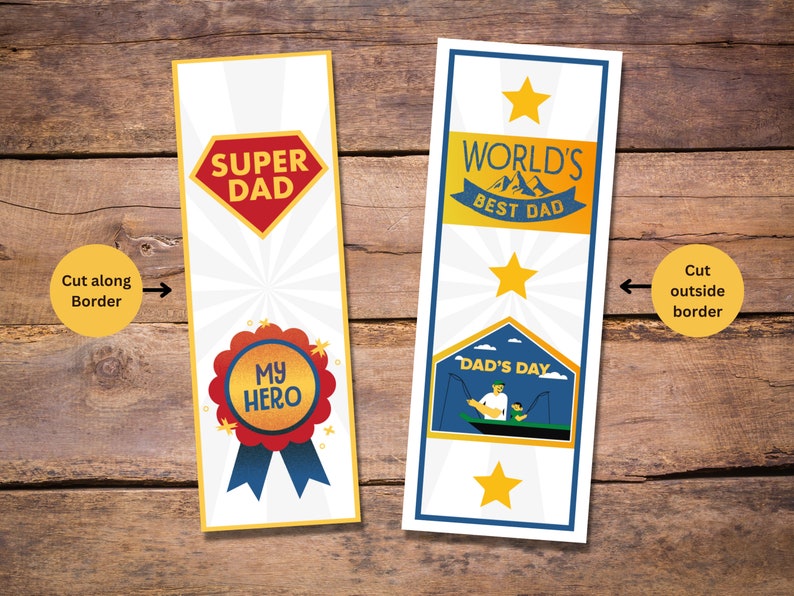 Father's Day Printable Bookmarks, Happy Fathers Day Bookmark Set, Gift ...