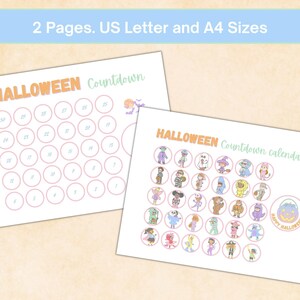 Pastel Halloween Countdown Calendar Printable, Advent Calendar, How ...
