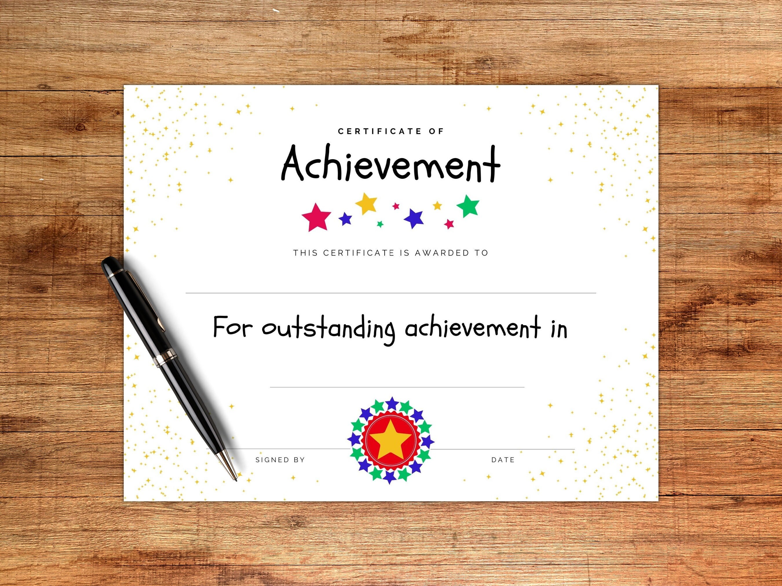 Achievement Award Printable: Classroom Certificate (digital Download ...
