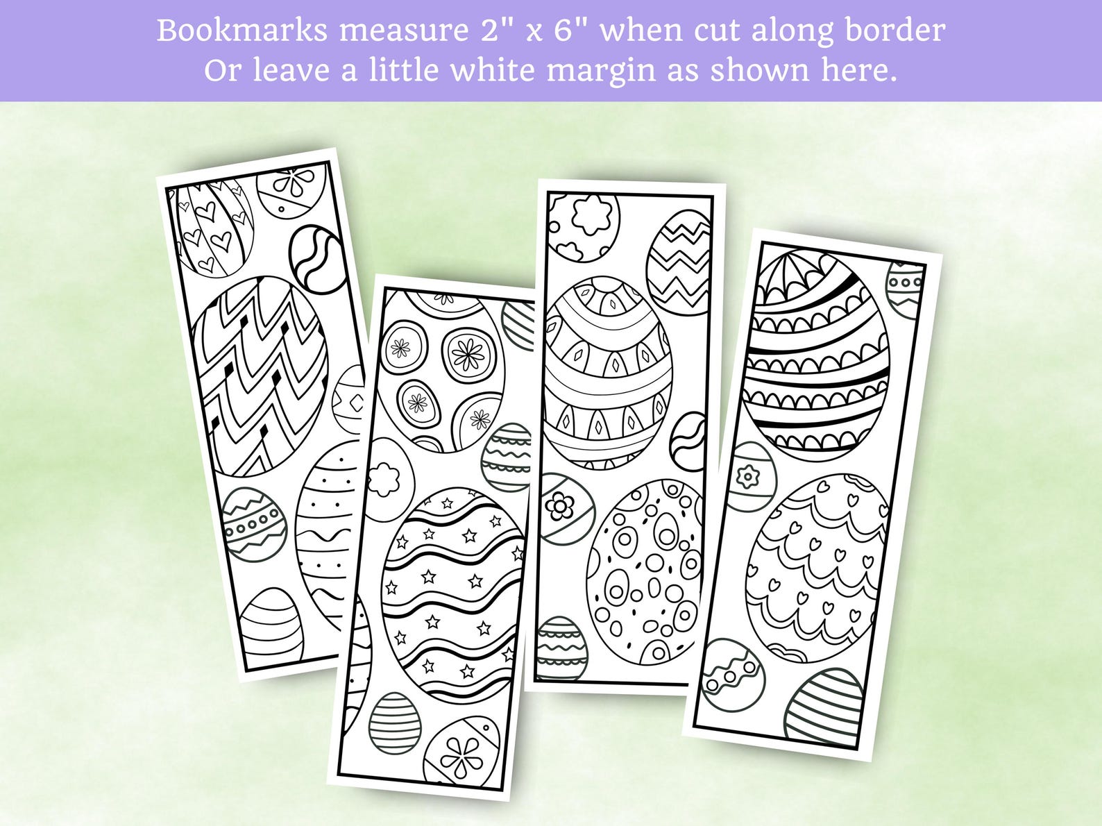 Easter Printable Bookmark, Easter Egg Coloring Bookmarks for Kids - Etsy