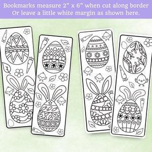 Printable Easter Bookmark Coloring Page for Kids, Easter Grayscale ...