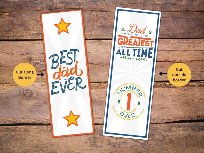 Father's Day Printable Bookmark Set: Perfect Gift for Dad, Happy ...