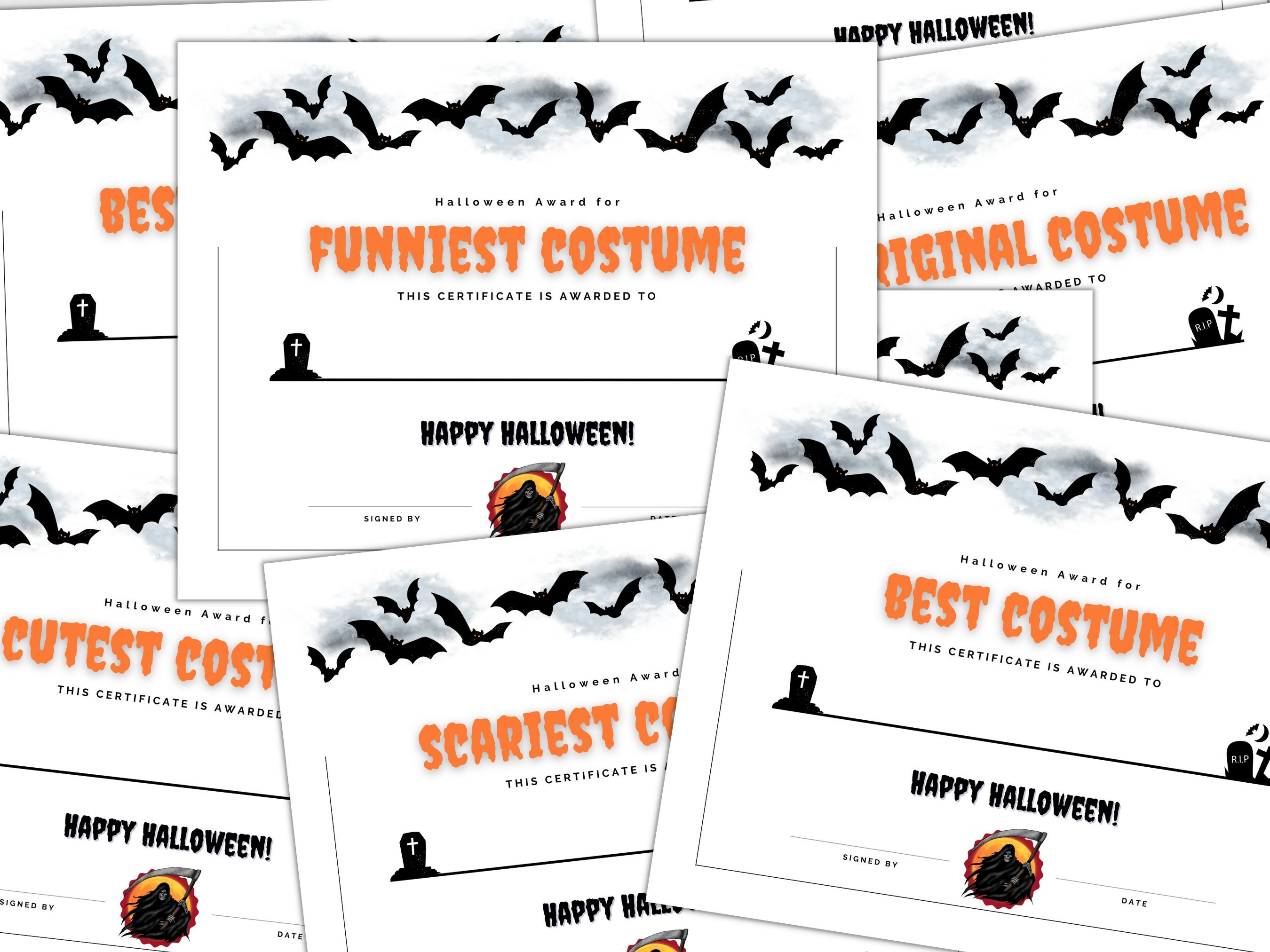 Halloween Certificates Printable 8 Printable Halloween Costume Awards