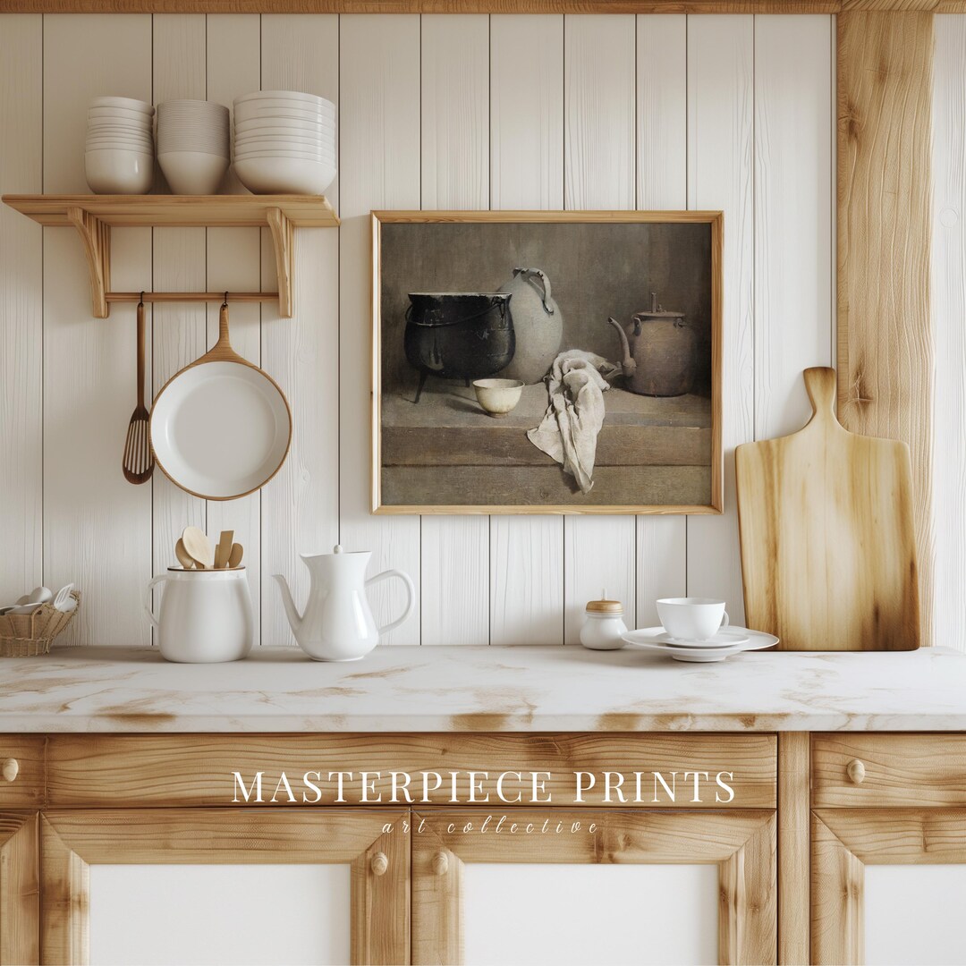 Rustic Kitchen Still Life Print, Farmhouse Culinary Decor (digital ...