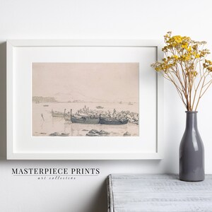 Antique Nautical Sketch Art | Ship Drawing Vintage Fishing Boat Art ...