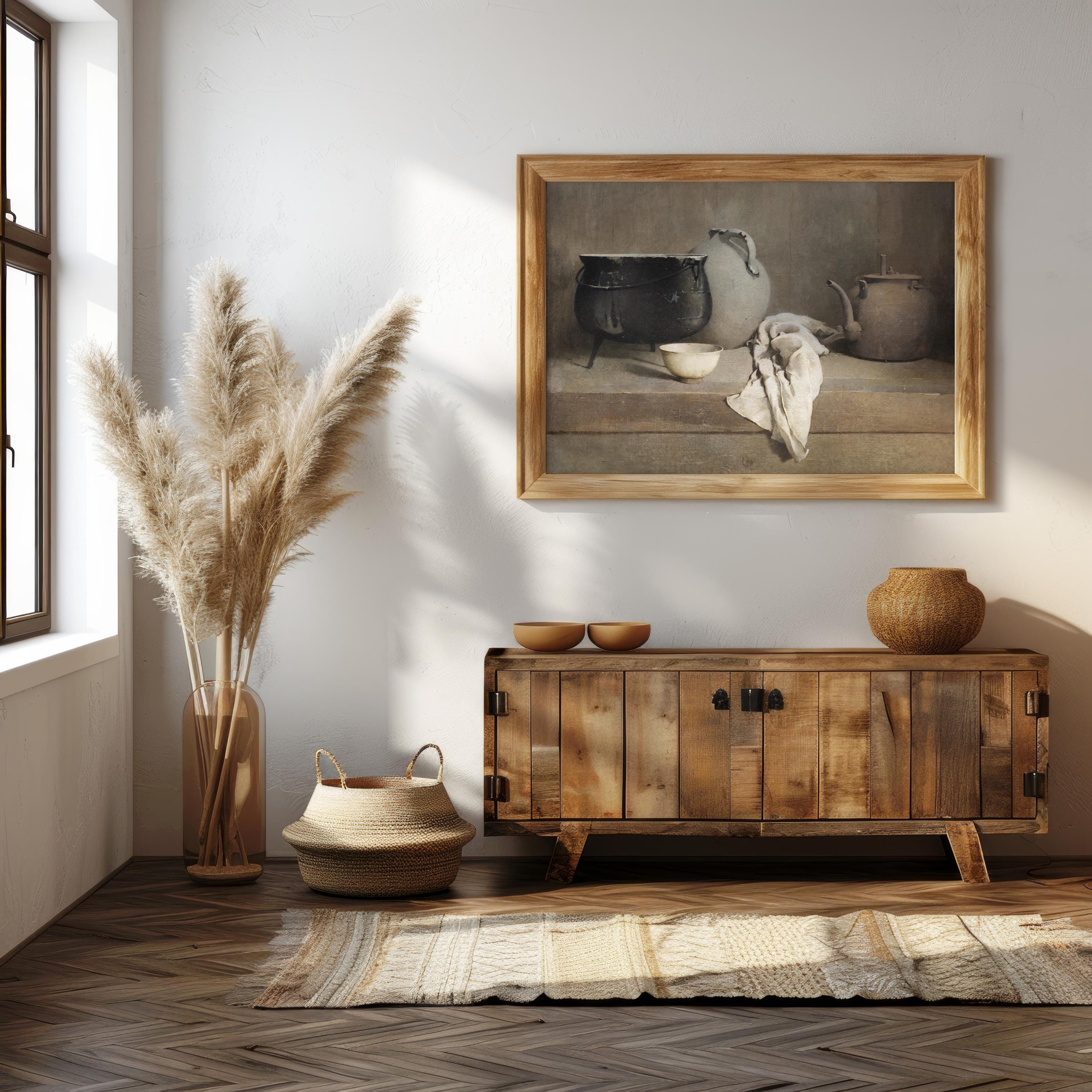 Rustic Kitchen Still Life Print, Farmhouse Culinary Decor (digital ...