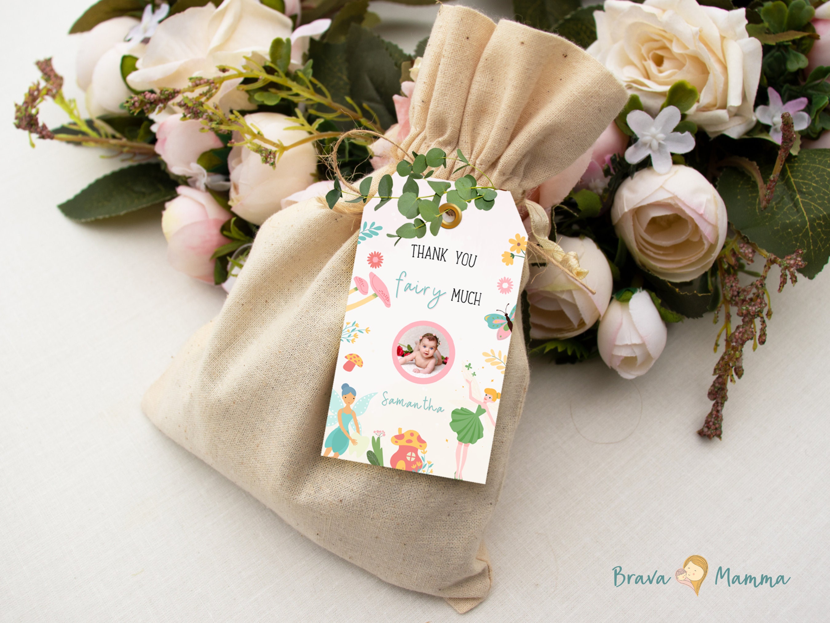 Editable Fairy Party Favor Tag, Enchanted Forest Birthday Thank You Tag ...