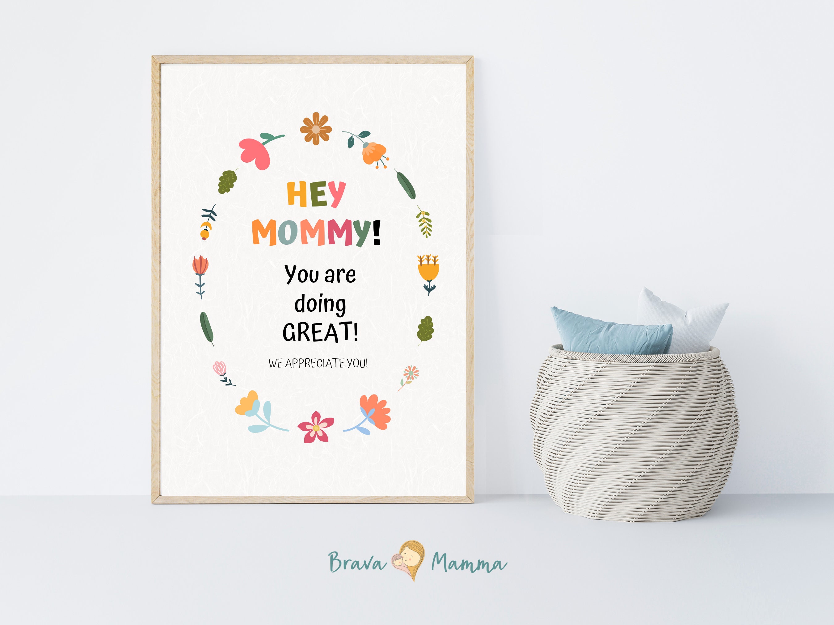 Printable We Appreciate You Mom Wall Art, Mother's Day Gift, Gift for ...