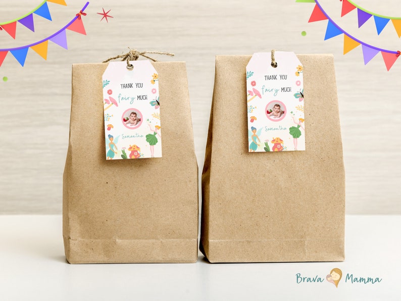 Editable Fairy Party Favor Tag, Enchanted Forest Birthday Thank You Tag ...