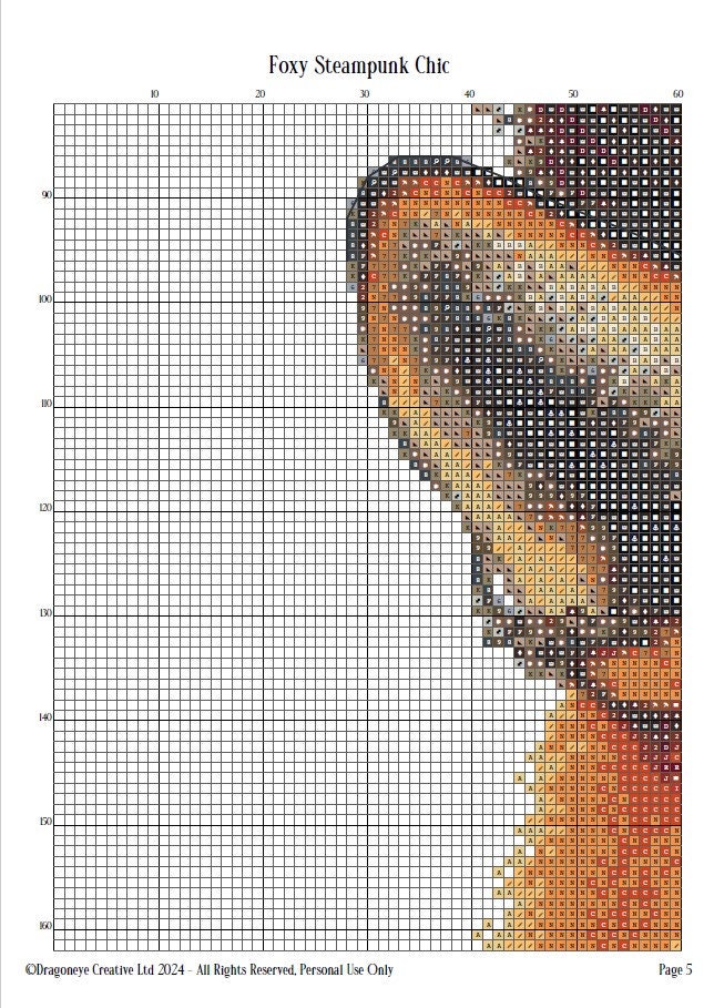 Foxy Steampunk Chic | Steampunk Cross Stitch | PDF Download | Unique ...
