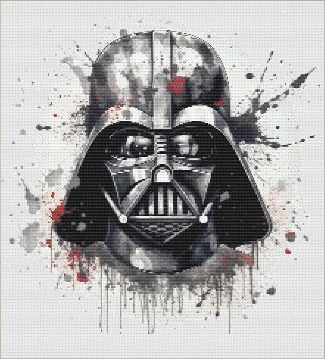 Darth Vader Cross Stitch Pattern: Modern Grunge Star Wars (PDF Download ...