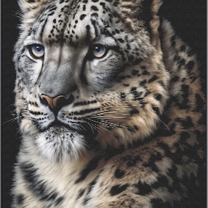 Snow Leopard Cross Stitch Pattern: Lord of Snow, Big Cat (PDF Download ...
