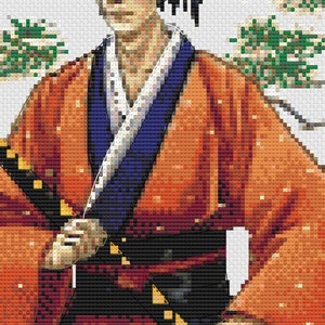 The Samurai | Cross Stitch Pattern | Instant PDF Download | Japanese ...