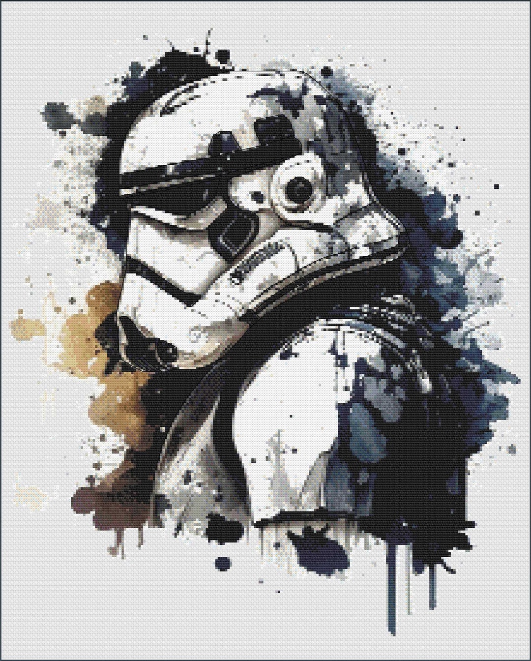 Modern Grunge Style Storm Trooper Cross Stitch Pattern Digital Download ...