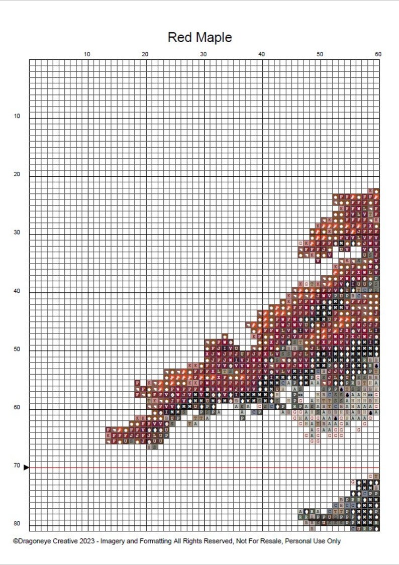 Japanese Red Maple Reflection Counted Cross Stitch Pattern - Etsy