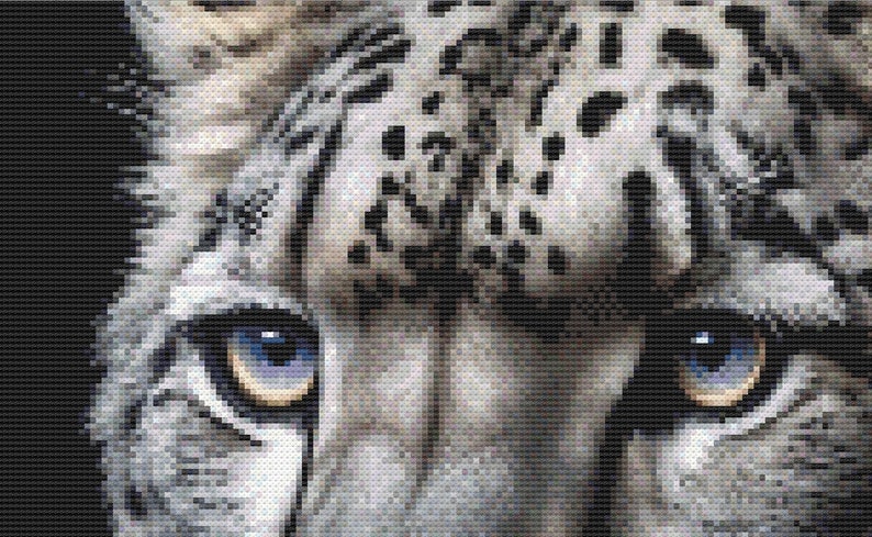 Snow Leopard Cross Stitch Pattern: Lord of Snow, Big Cat (PDF Download ...