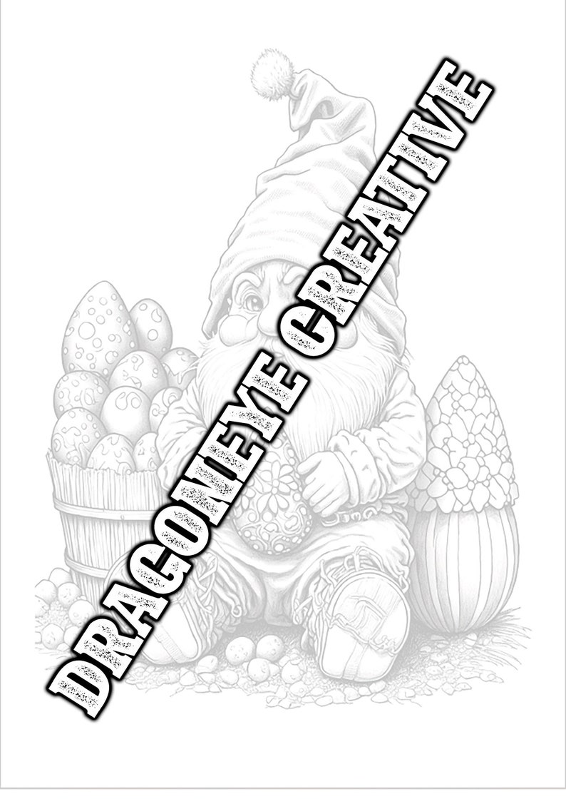 Gnome for All Seasons Coloring Pages | Printable Adult Coloring Book ...
