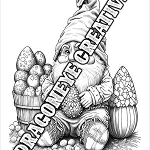 Gnome for All Seasons Coloring Pages | Printable Adult Coloring Book ...