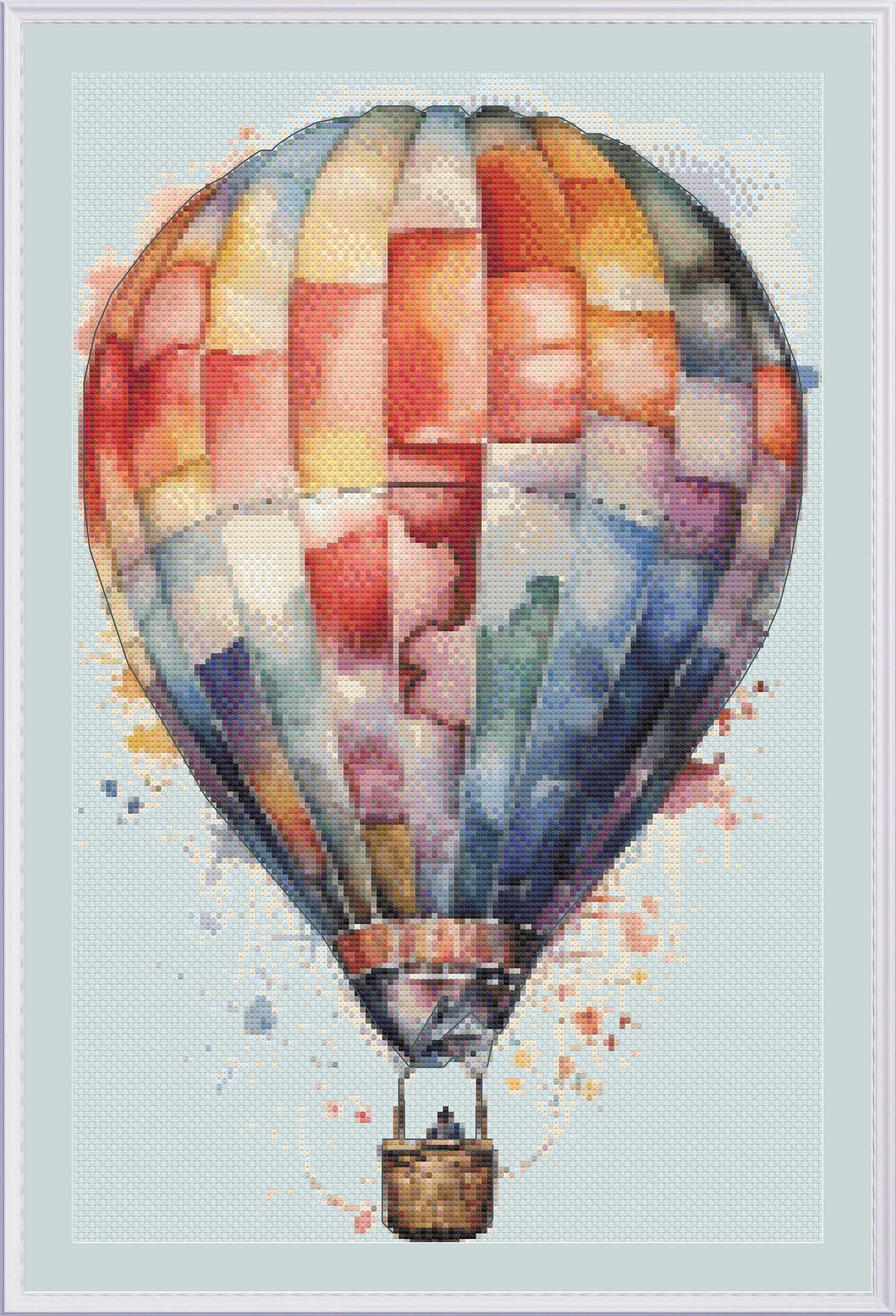 Bright Balloon | Cross Stitch Pattern | Digital PDF Download | Hot Air ...