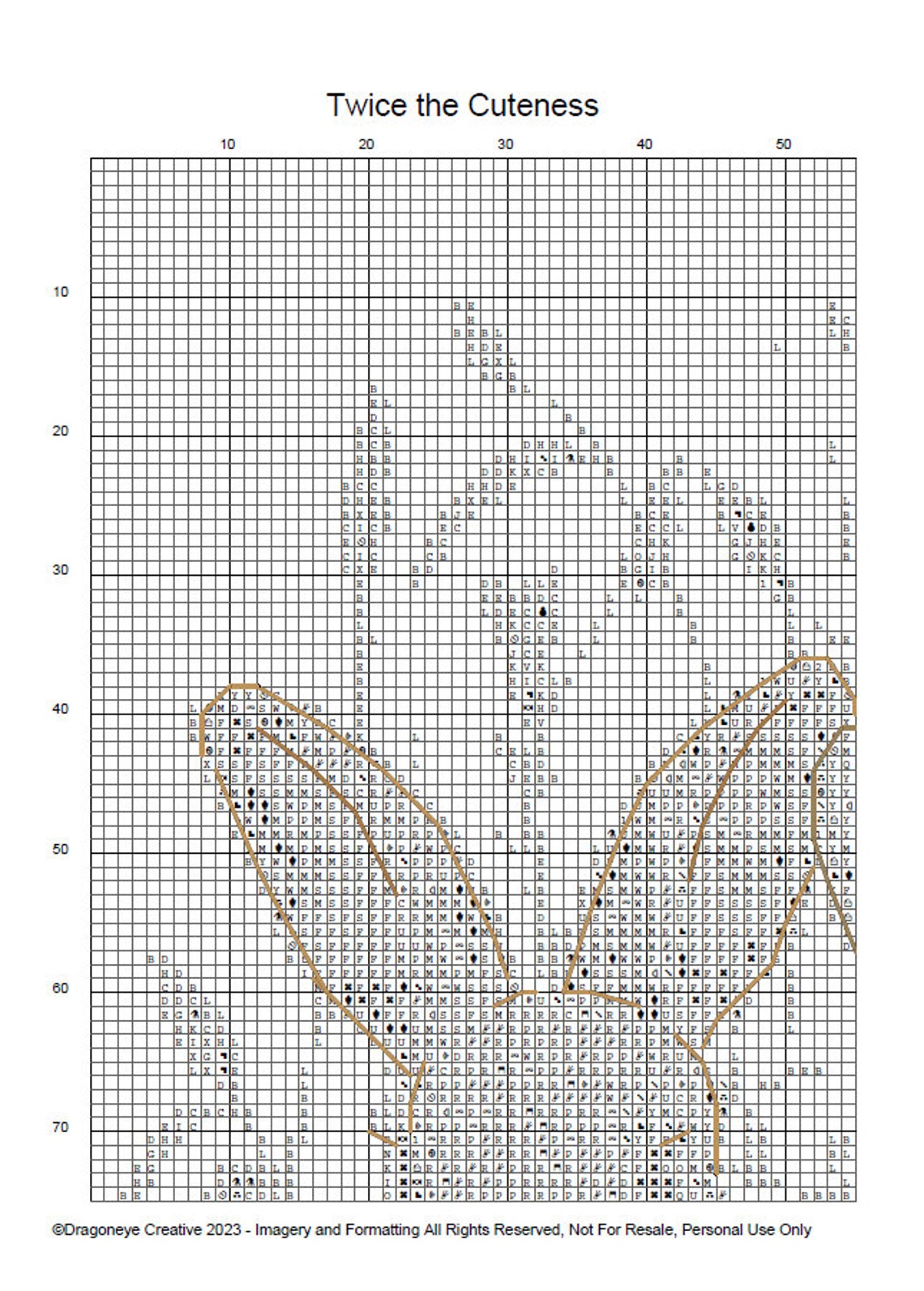 Twice the Cuteness Rabbits PDF Download Cross Stitch Pattern Easy to ...
