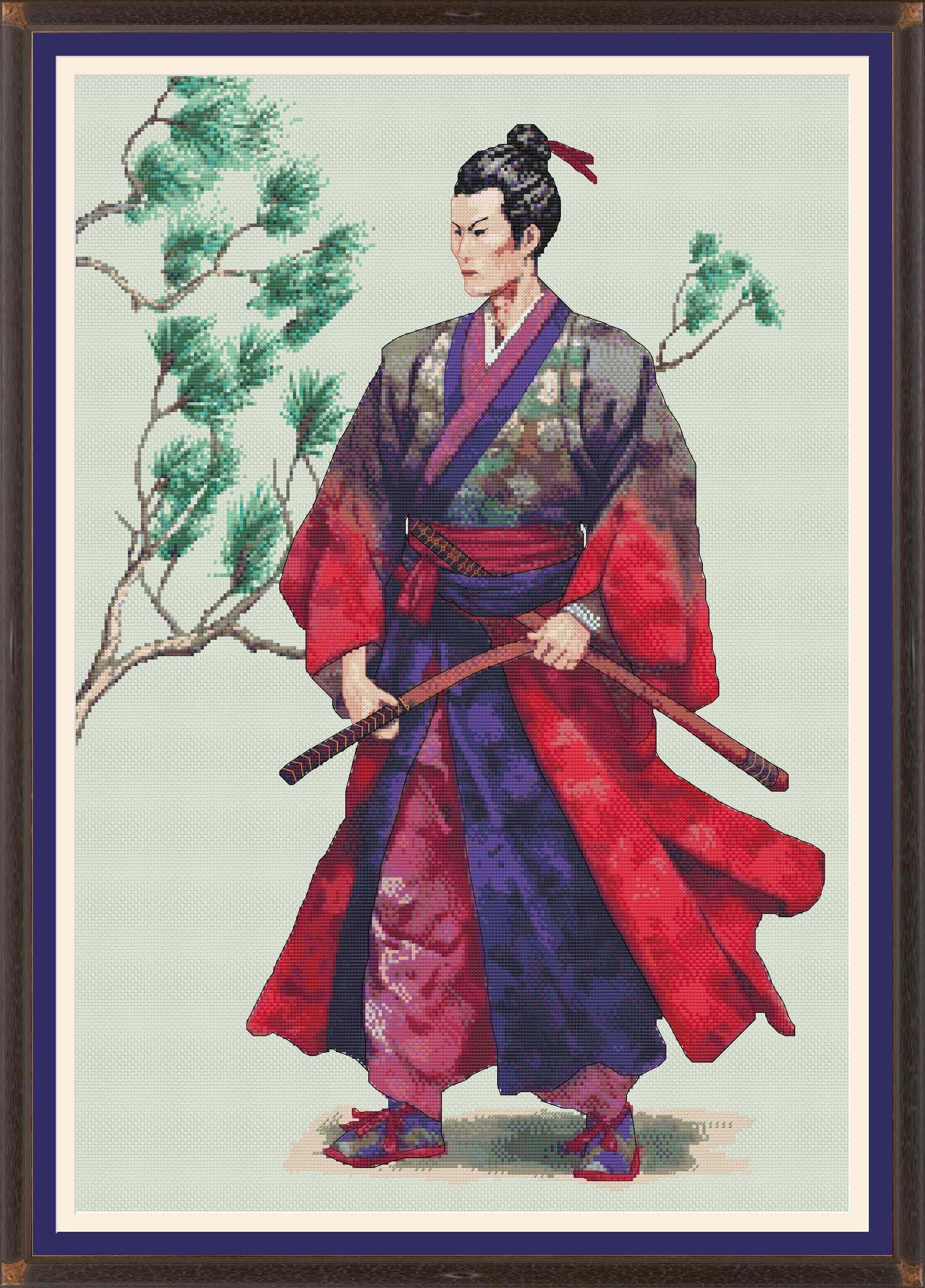 The Noble Samurai | PDF Cross Stitch | Japanese Art | Asian Art ...