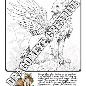 Mythological Beasts | Coloring Book | Printable Adult Kids Colouring ...