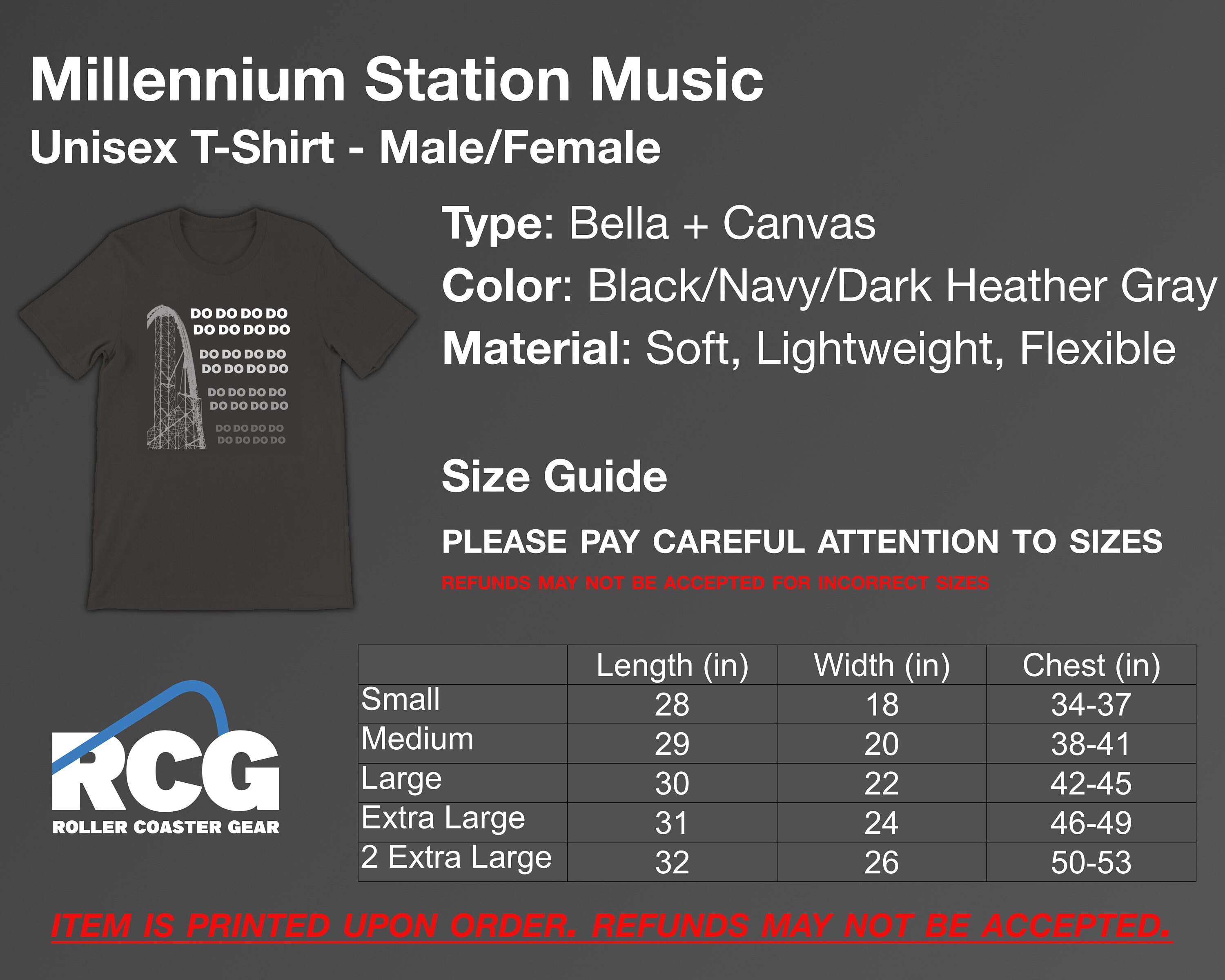 Millennium Station Music Roller Coaster Shirt | Roller Coaster Tshirt ...
