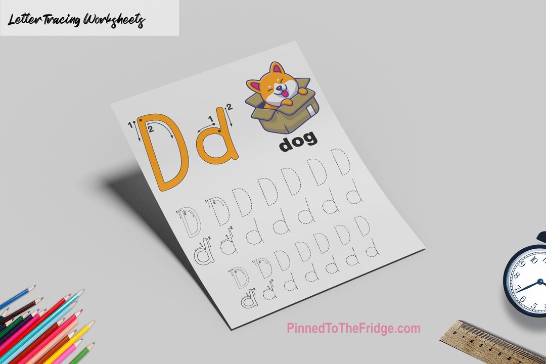 Letter Tracing Worksheets, All 26 Letters With Great Colorful Graphics ...