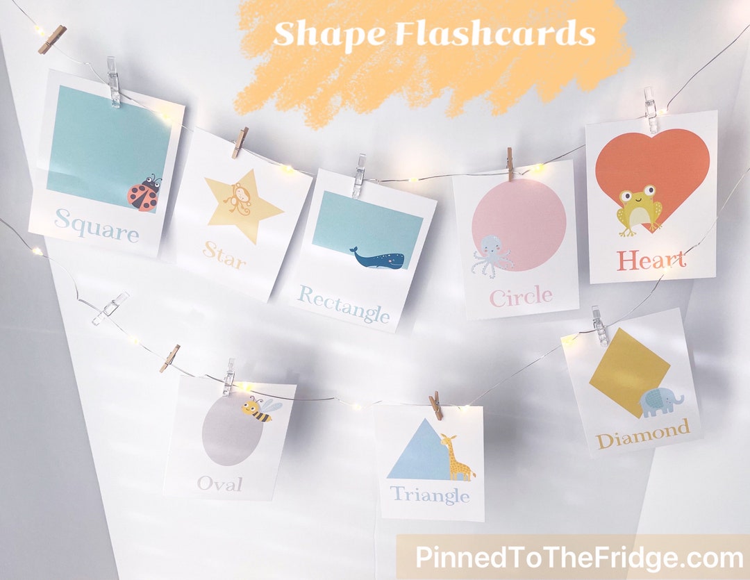 Shape Flash Cards for Pre-k and Kindergarten Homeschooling | Ready to ...